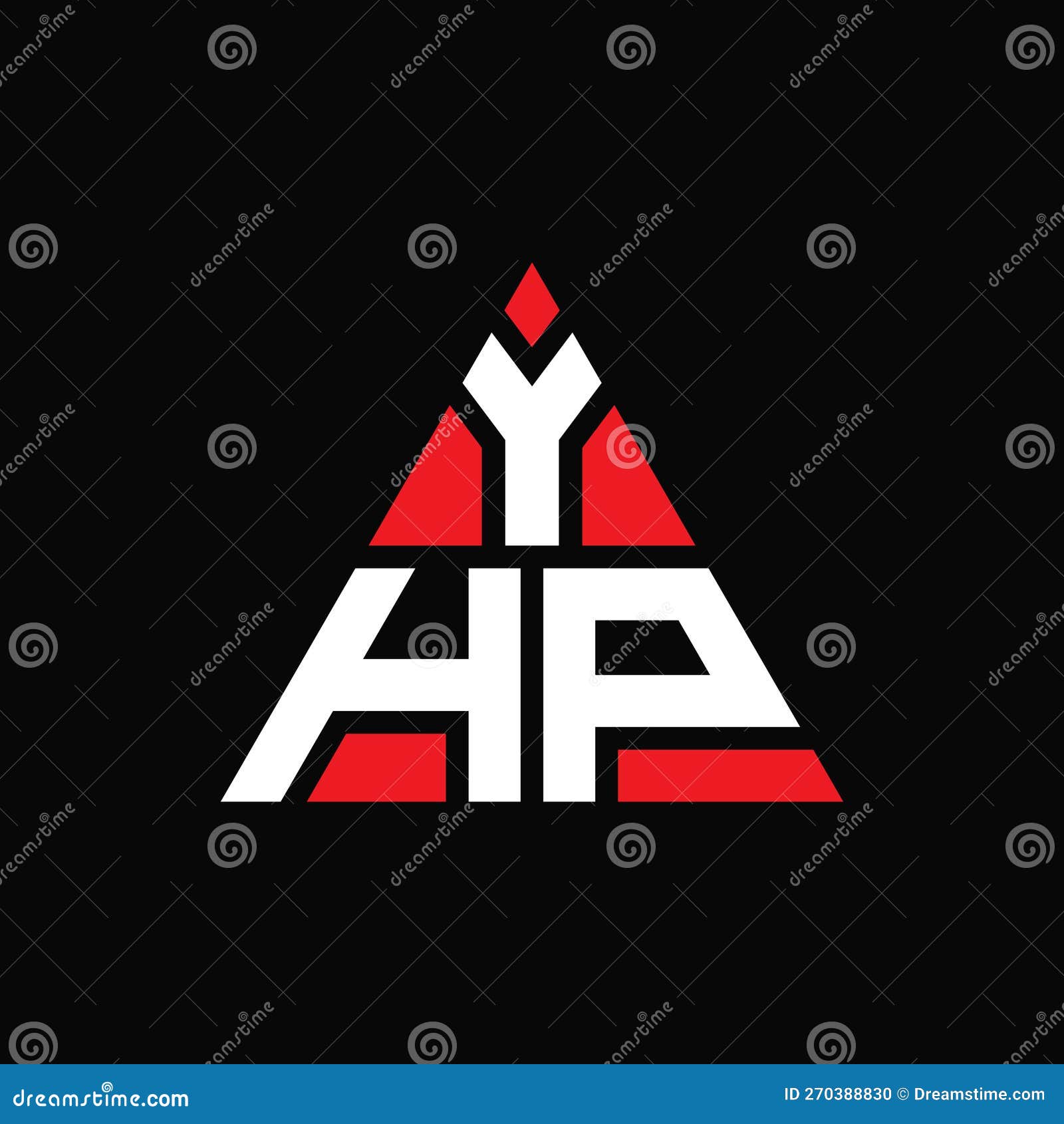 YHP Triangle Letter Logo Design with Triangle Shape. YHP Triangle Logo ...