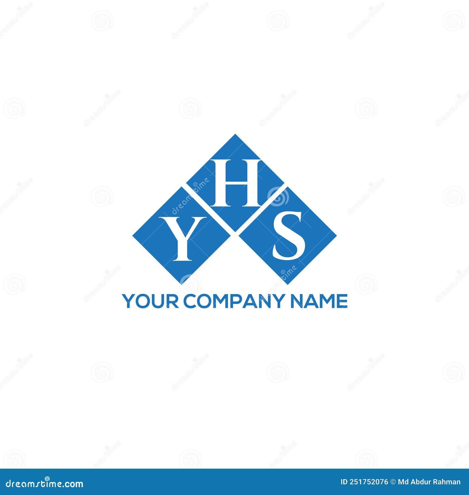 YHS Letter Logo Design on WHITE Background. YHS Creative Initials ...