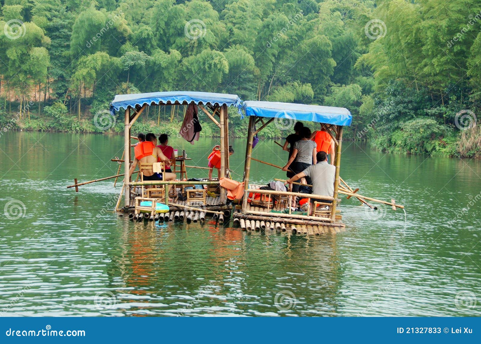 Yi Bin, China: Rafts at the Bamboo Sea Editorial Stock Photo - Image of ...