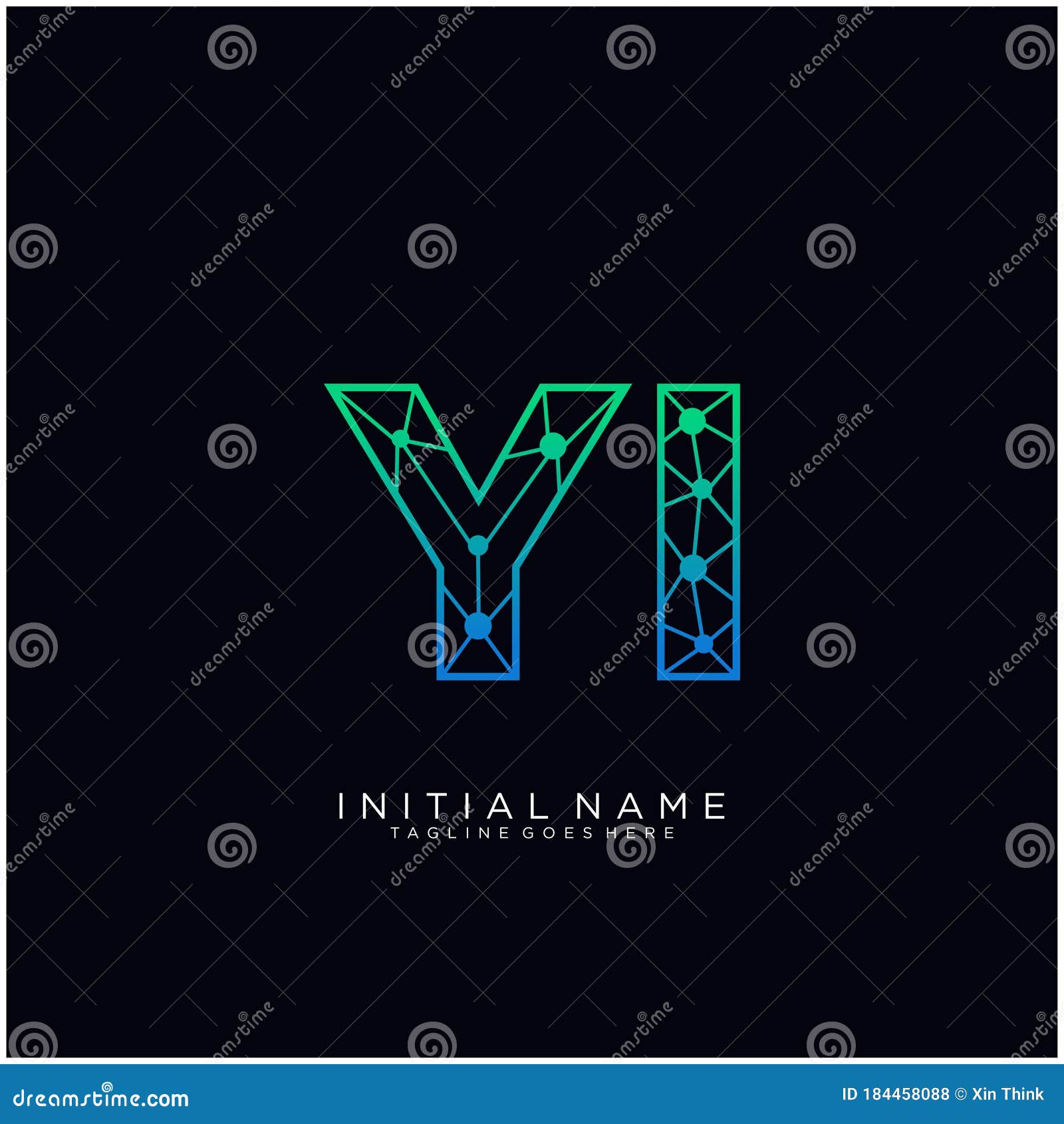 YI Letter Logo Icon Design Template Elements Stock Vector ...