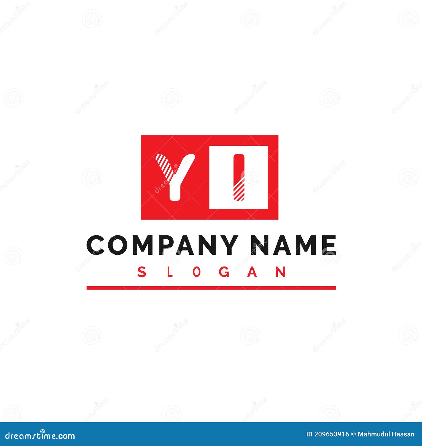 YI Logo Design. YI Letter Logo Vector Illustration - Vector Stock ...