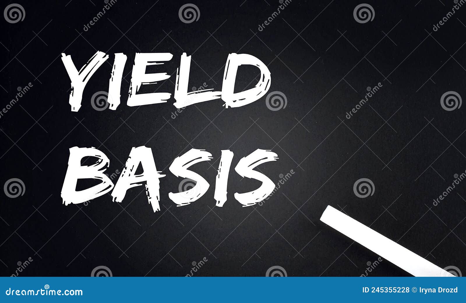YIELD BASIS Text On Calculator With Chart On Grey Background Royalty ...