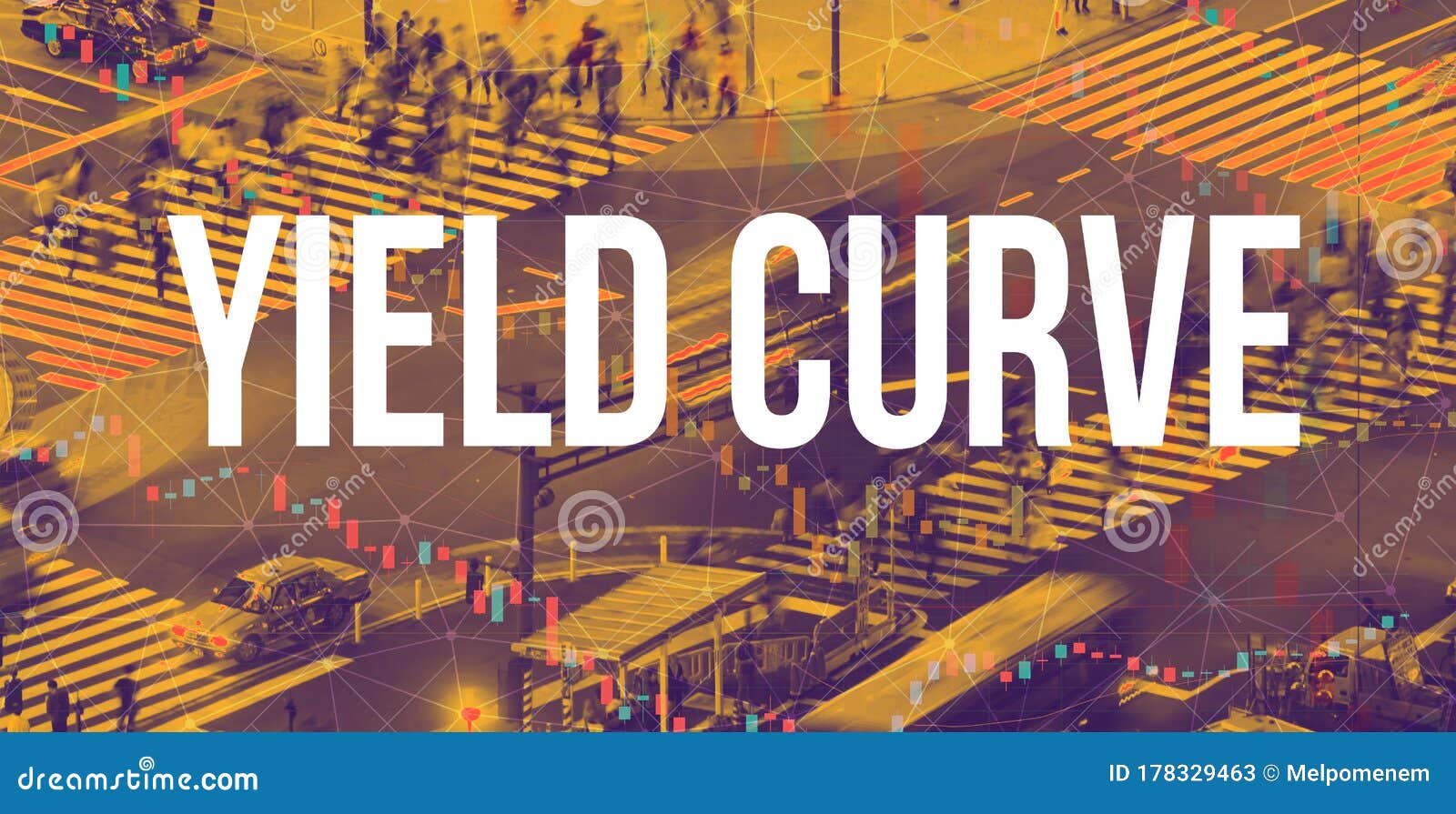 Inverted Yield Curve Closeup Concept. American Dollars Cash Money,3D ...