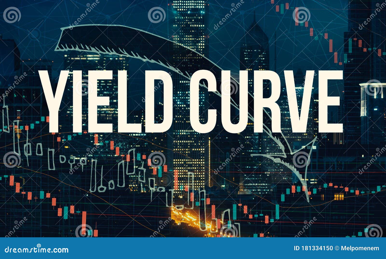Yield Curve Illustration With Graph And Flat Chart | CartoonDealer.com ...