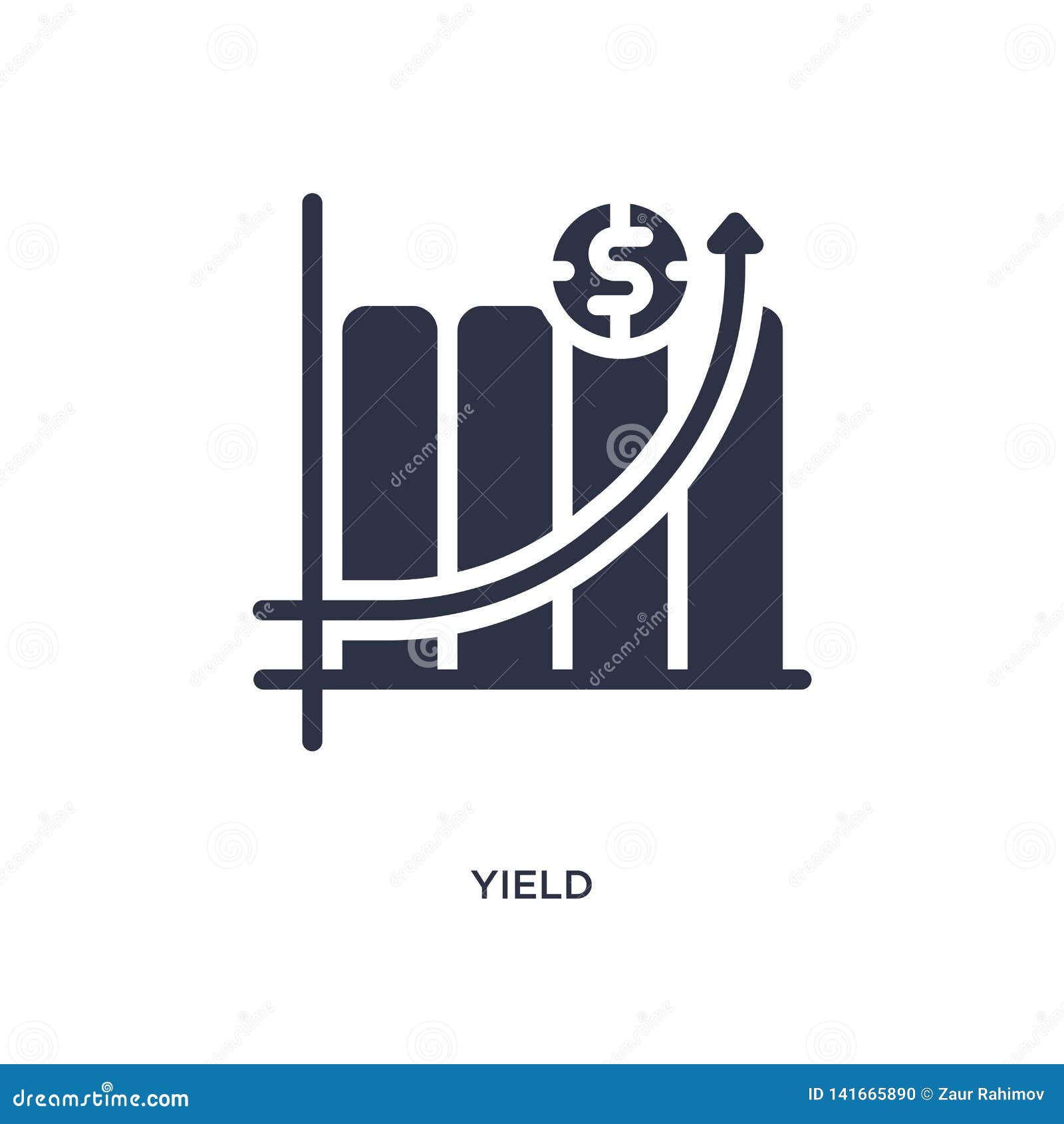 Yield Icon on White Background. Simple Element Illustration from ...