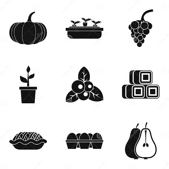 Yield Icons Set, Simple Style Stock Vector - Illustration of harmony ...