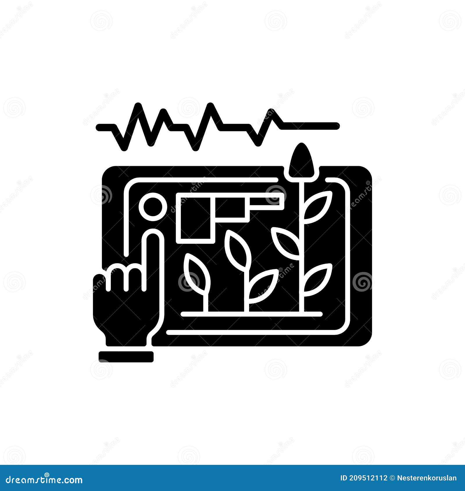Yield Prediction Black Glyph Icon Stock Vector - Illustration of icon ...