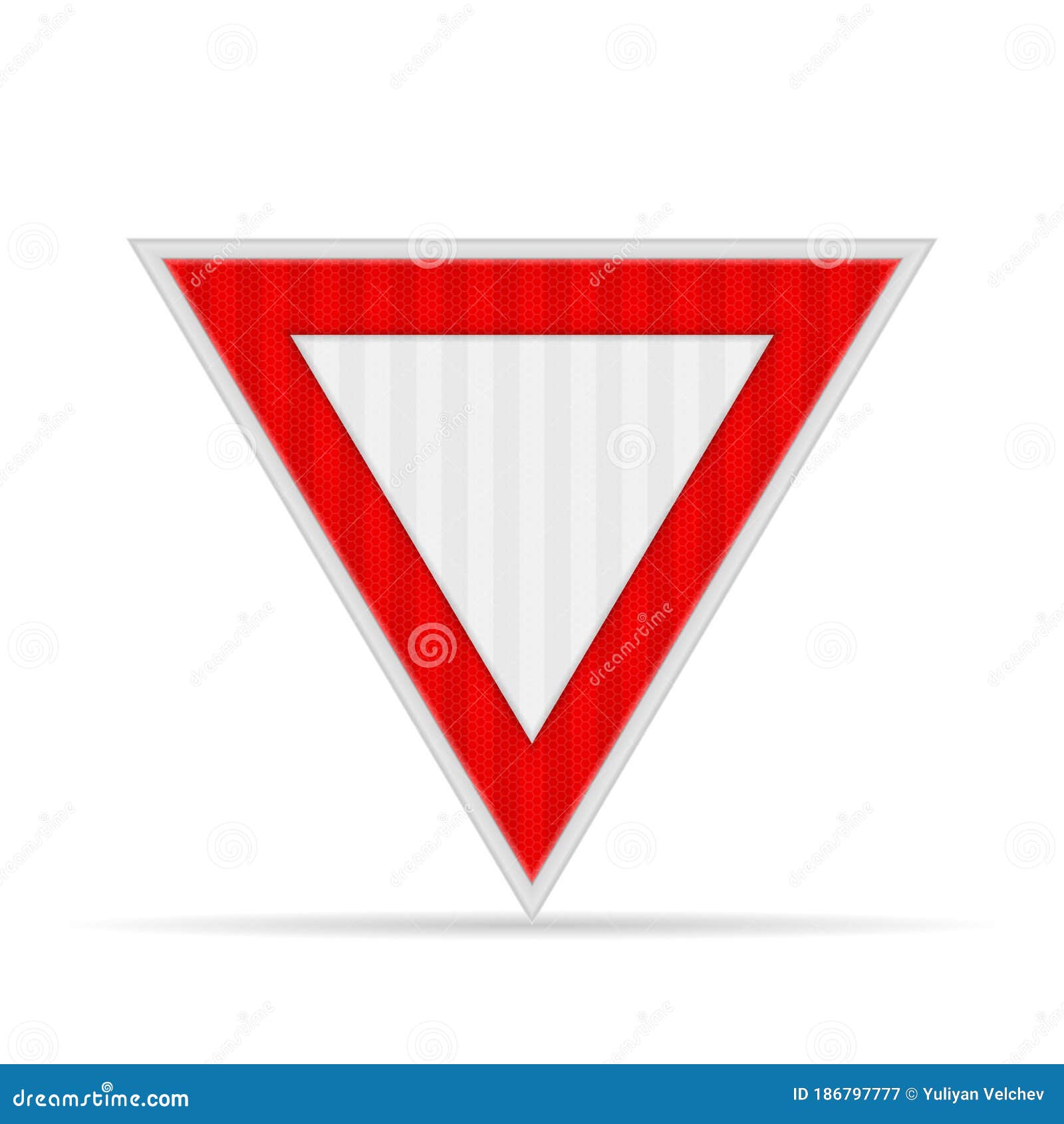 Yield road sign stock vector. Illustration of transport - 186797777