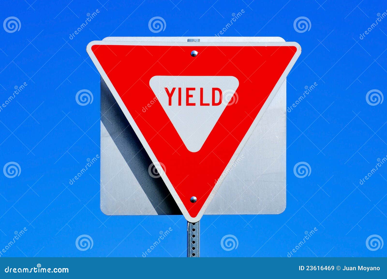 Yield sign stock image. Image of outdoors, road, metal - 23616469