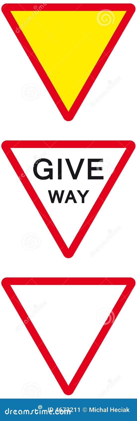 Yield sign stock vector. Illustration of roadsign, mandatory - 4673211