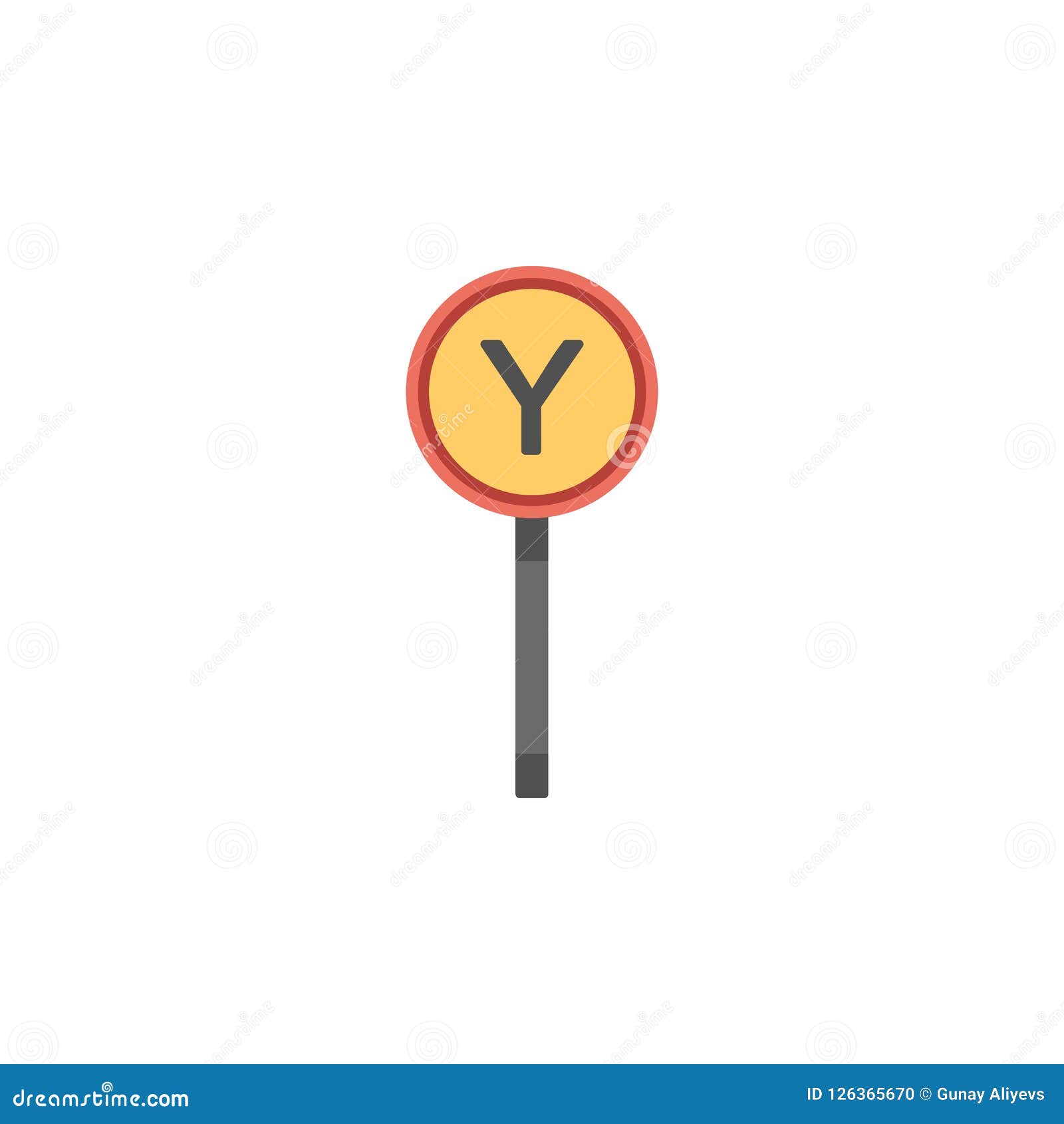 Yield Sign Colored Icon. Element of Road Signs and Junctions Icon for ...