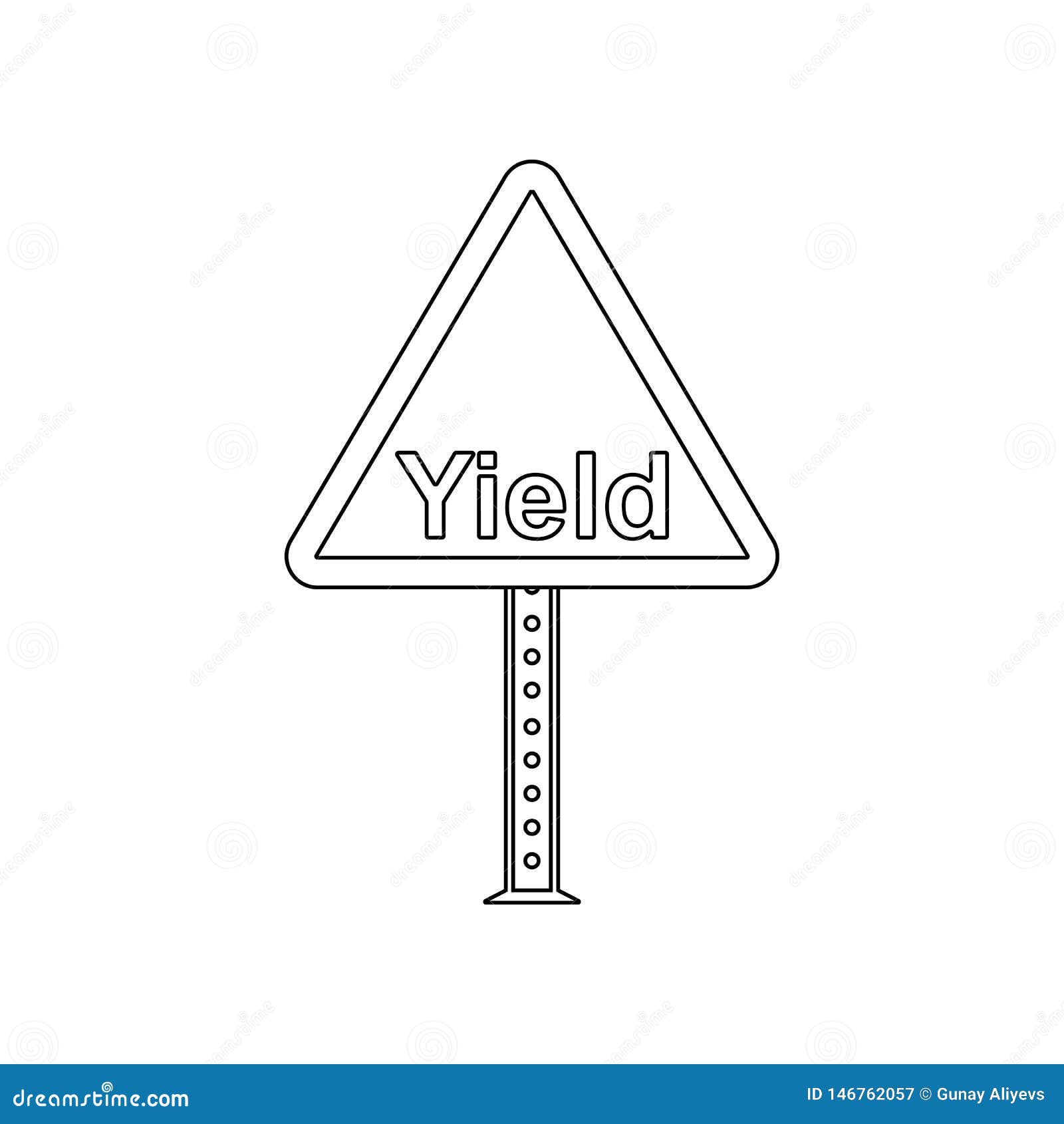 Yield Sign Colored Icon. Element of Road Signs and Junctions for Mobile ...