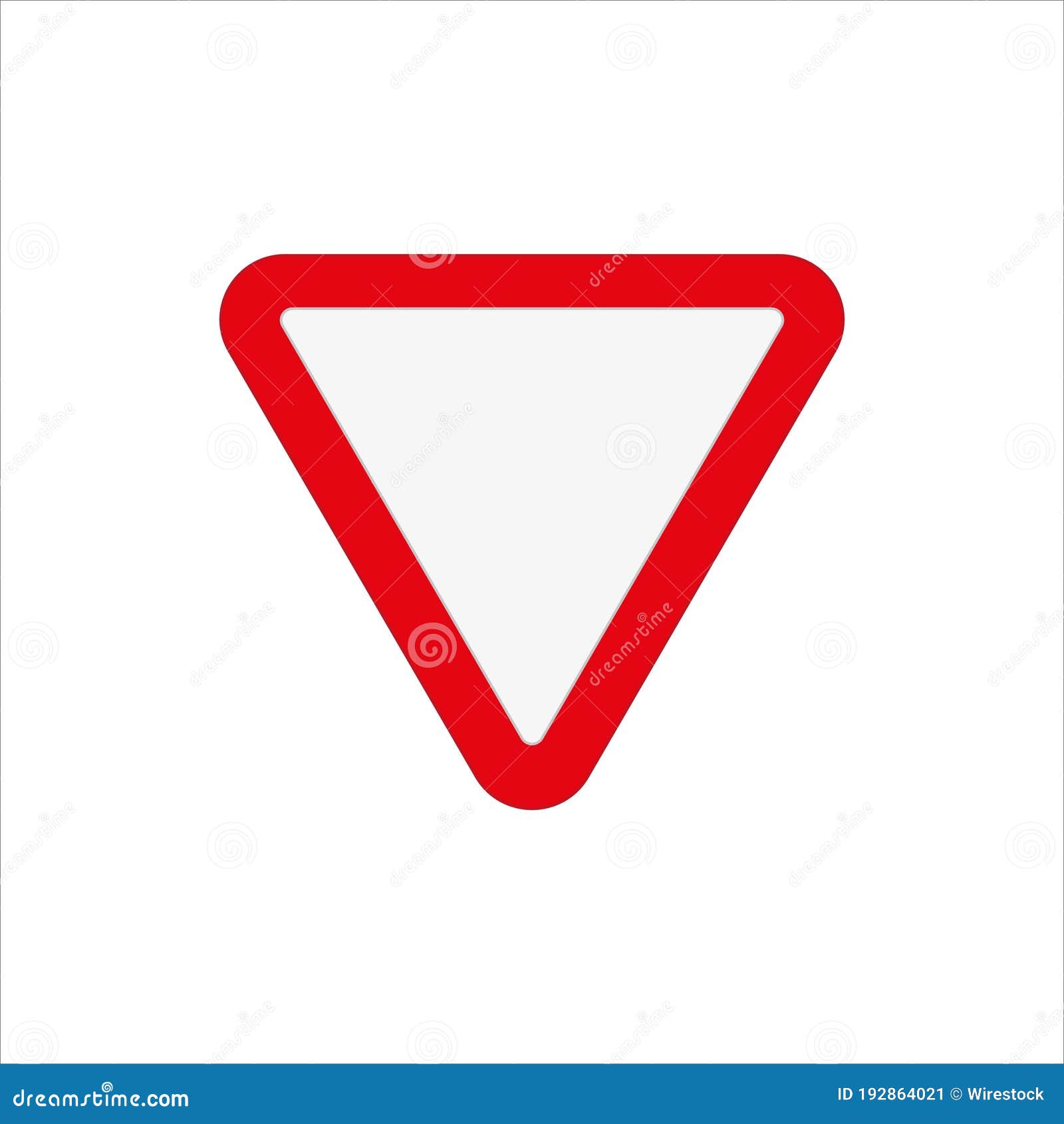 Yield Sign Icon on White Background Stock Illustration - Illustration ...