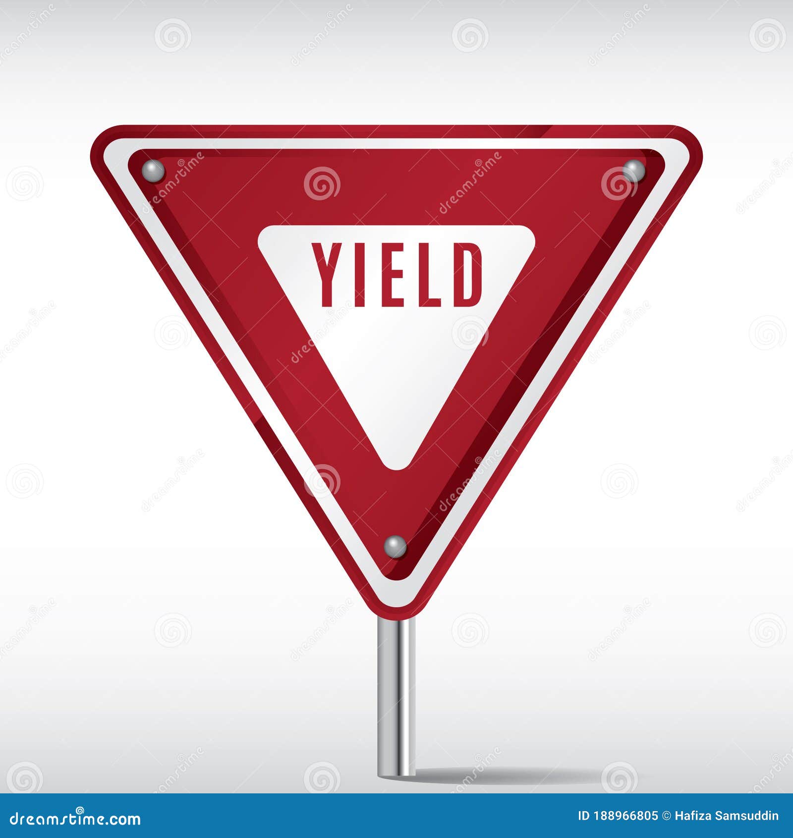 Yield Sign. Vector Illustration Decorative Design Stock Vector ...