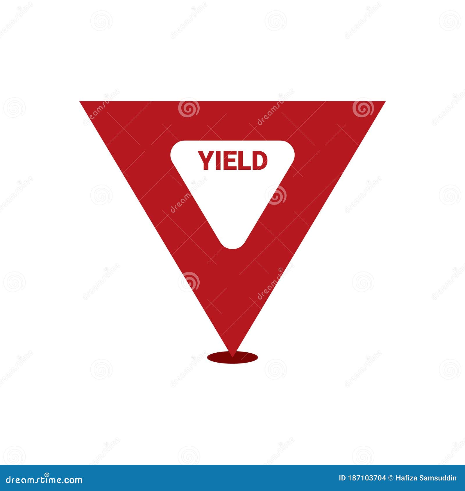 Yield Sign. Vector Illustration Decorative Design Stock Vector ...
