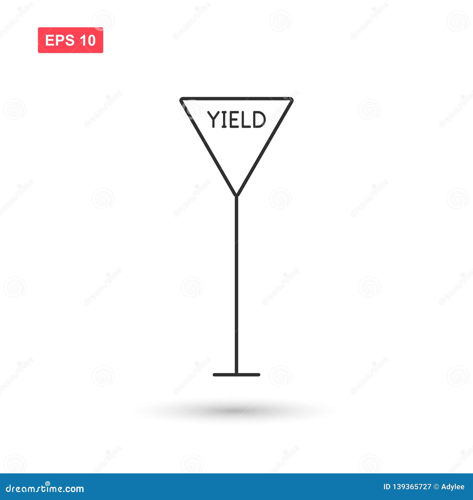 Yield Triangle Sign Icon Vector Isolated 3 Stock Vector - Illustration ...