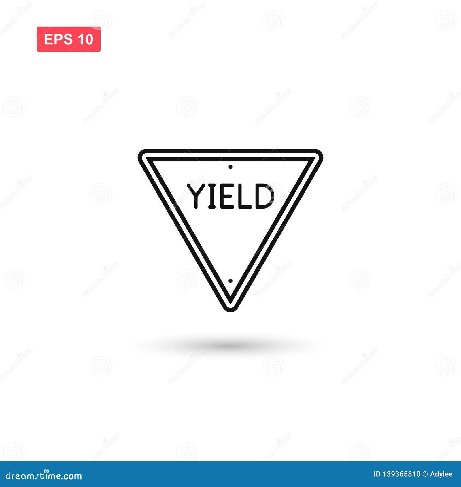 Yield Triangle Sign - Road Traffic Coordination Symbol. Road Sign ...