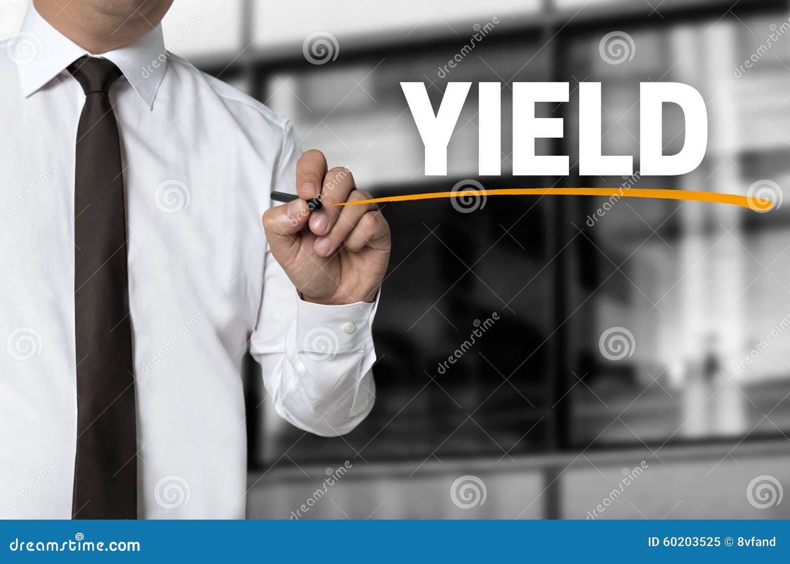 Yield Written by Businessman Background Concept Stock Image - Image of ...