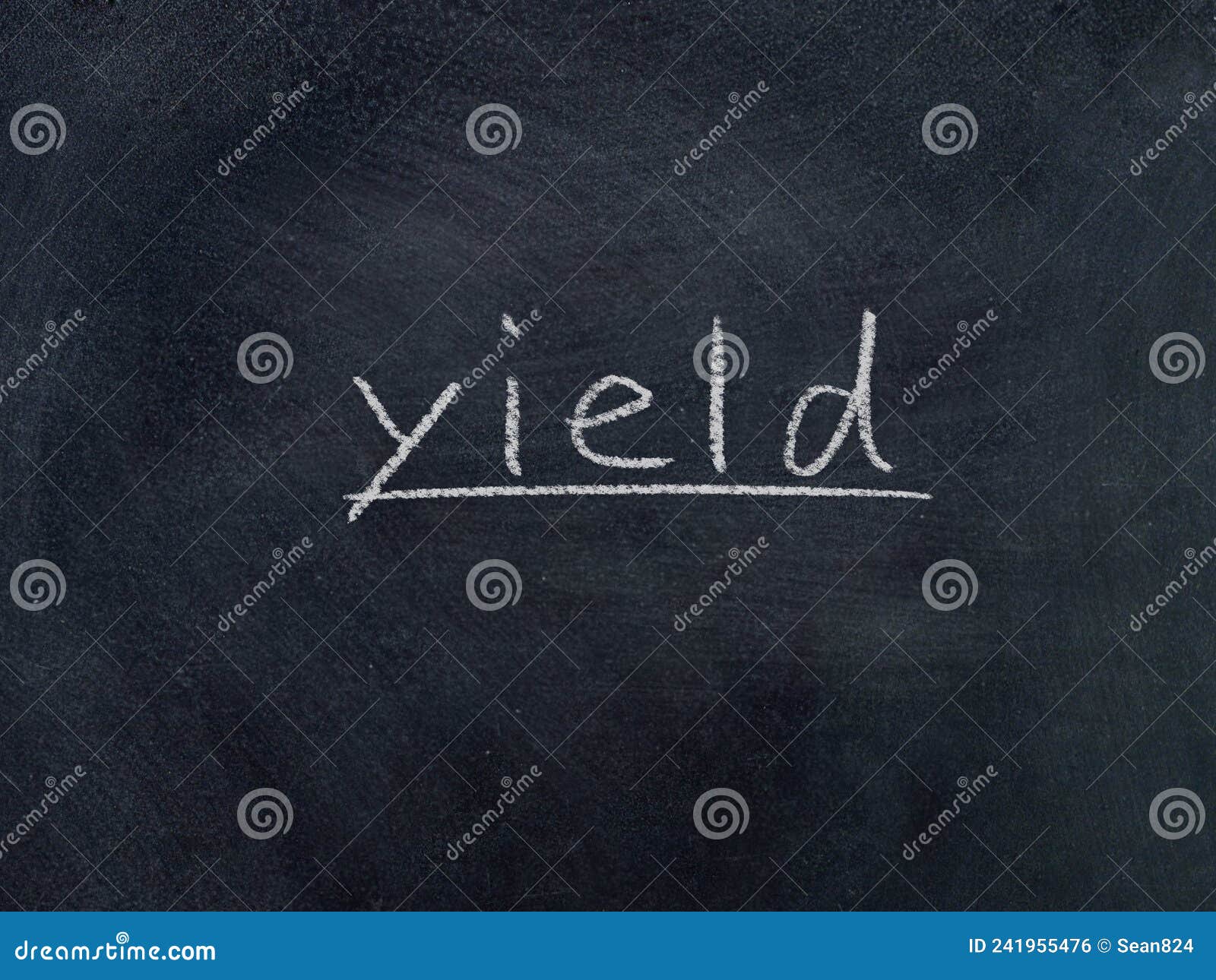 Yield stock photo. Image of yield, blackboard, word - 241955476