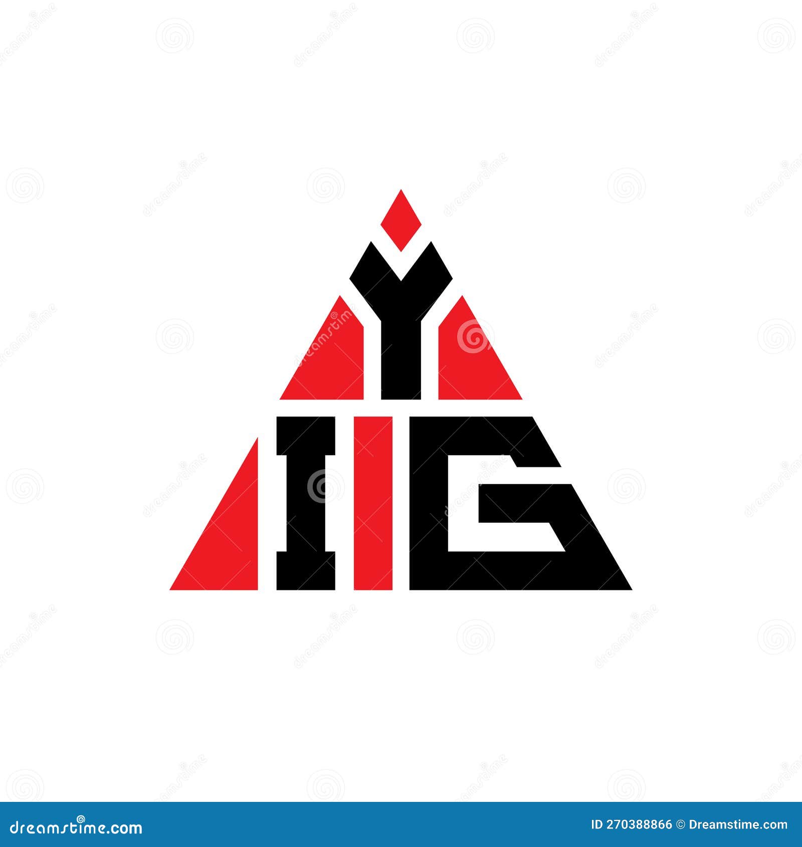 YIG Triangle Letter Logo Design with Triangle Shape. YIG Triangle Logo ...