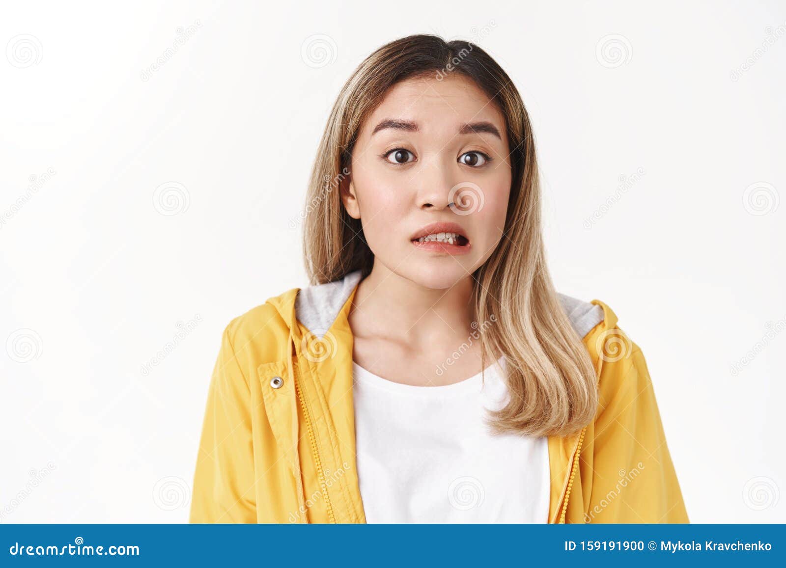 Yikes I Am In Trouble Portrait Of Worried Insecure And Troubled Cute