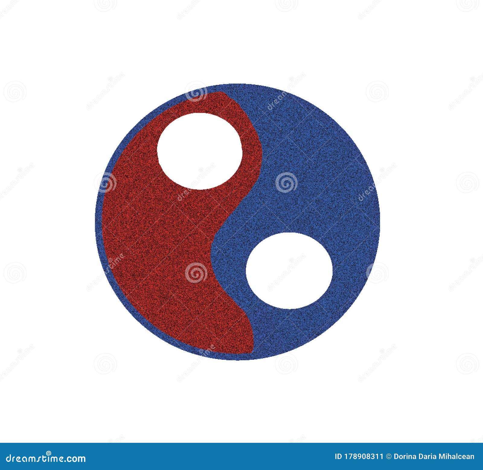 Ying Yang color stock vector. Illustration of white - 178908311