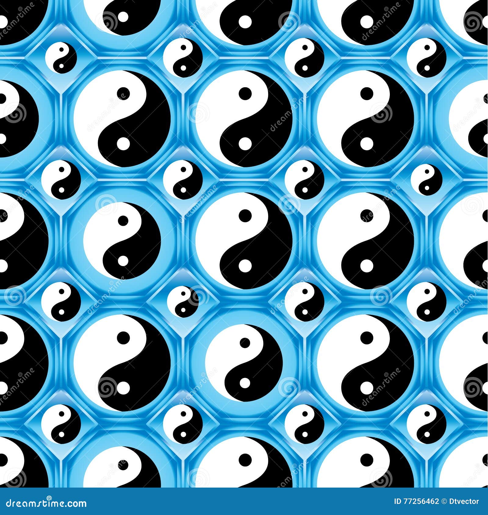 TaiJi Shape 64 YiJing Sign Circle Set Vector Illustration ...