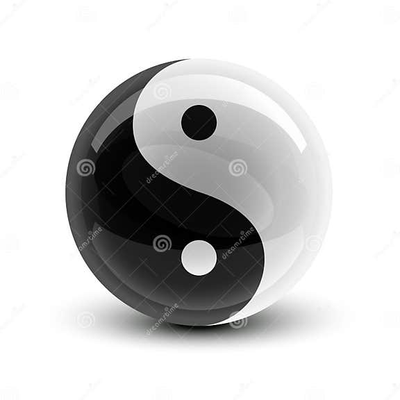 Yin and Yang ball stock vector. Illustration of yang - 21422621