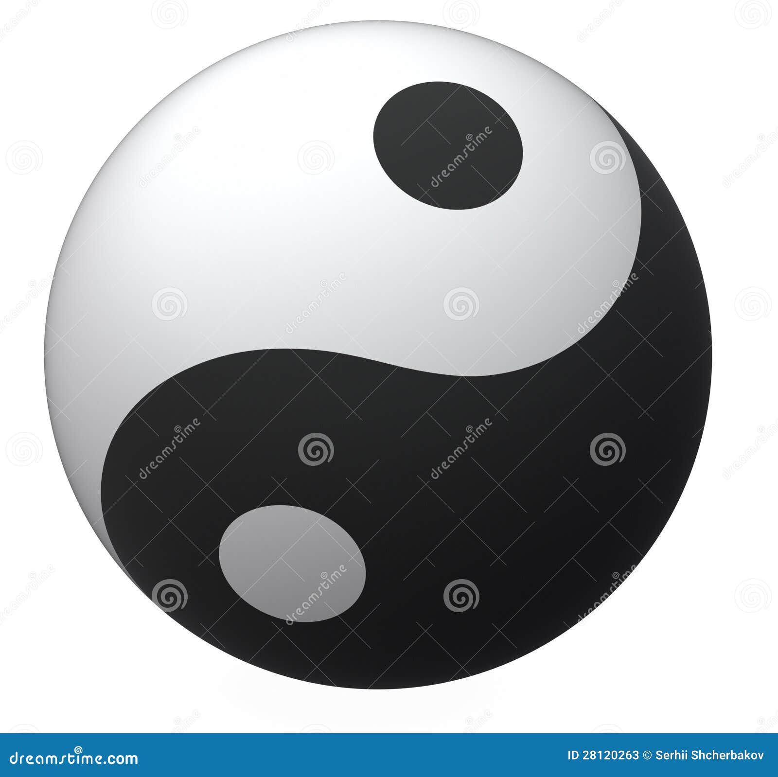 Yin-Yang ball stock illustration. Illustration of taoism - 28120263
