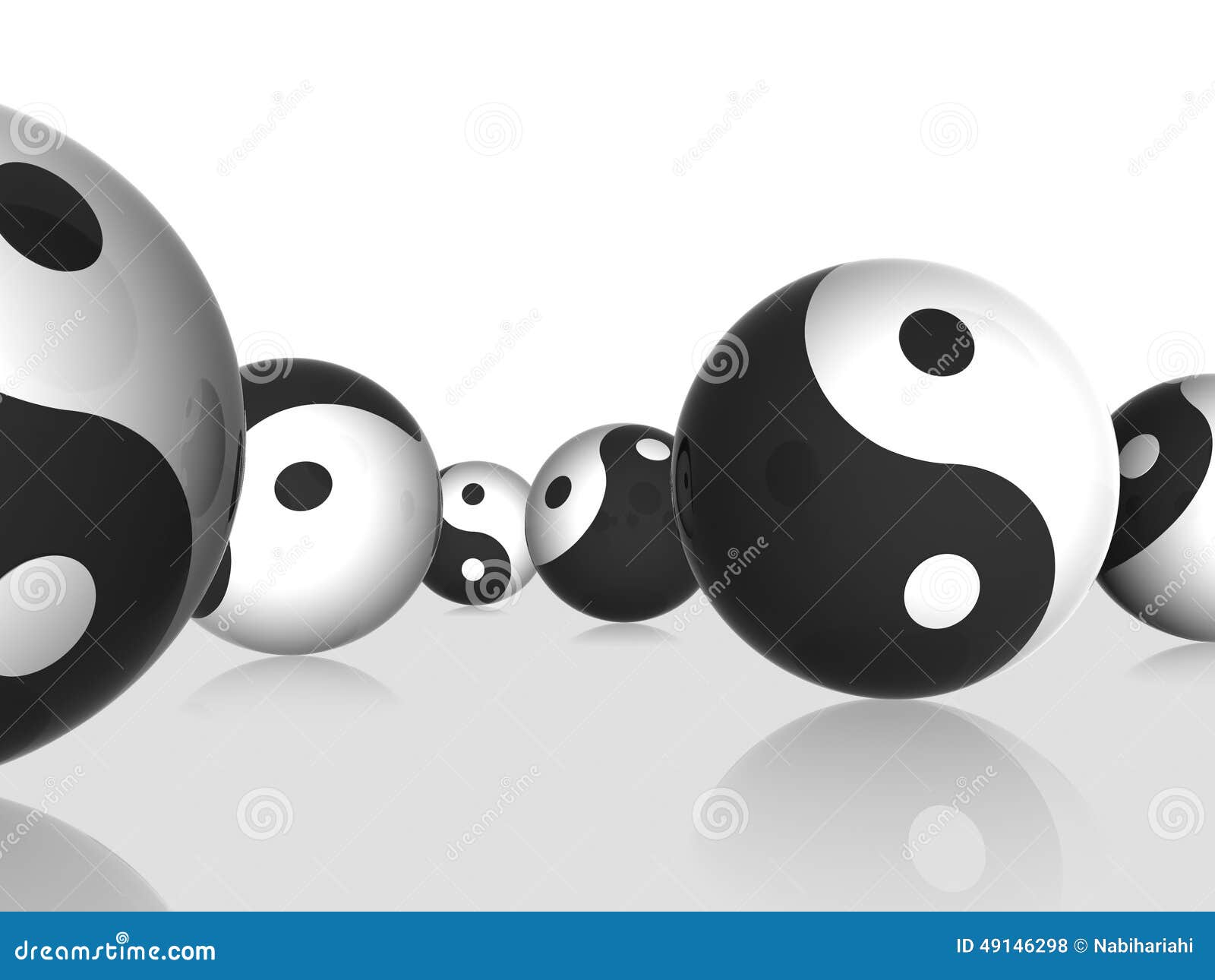 Yin and Yang ball stock illustration. Illustration of harmony - 49146298