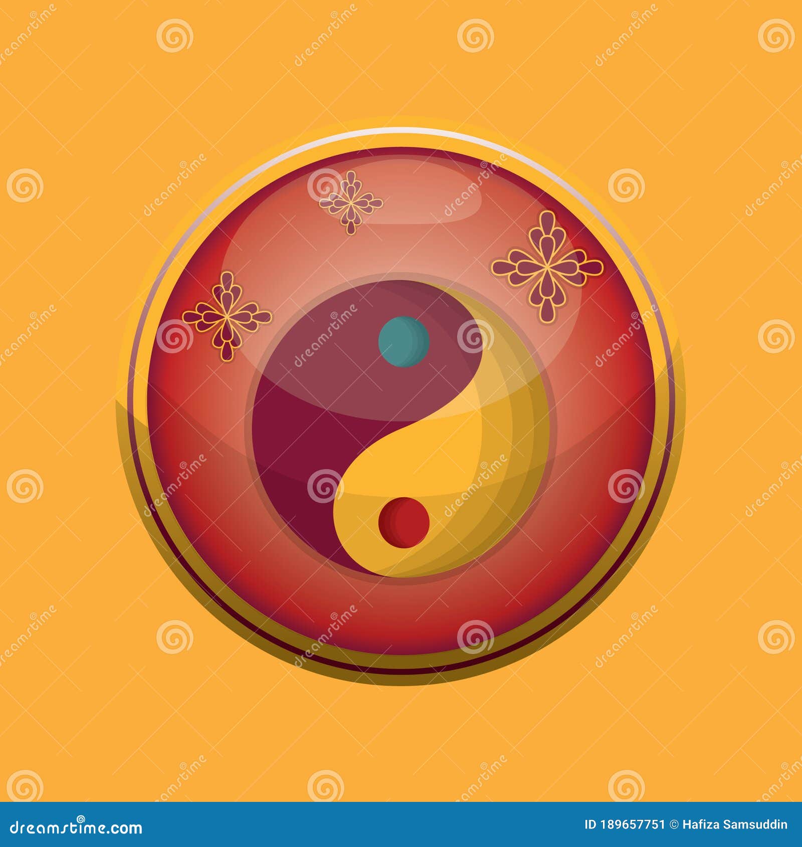 Yin Yang Ball. Vector Illustration Decorative Design Stock Vector ...