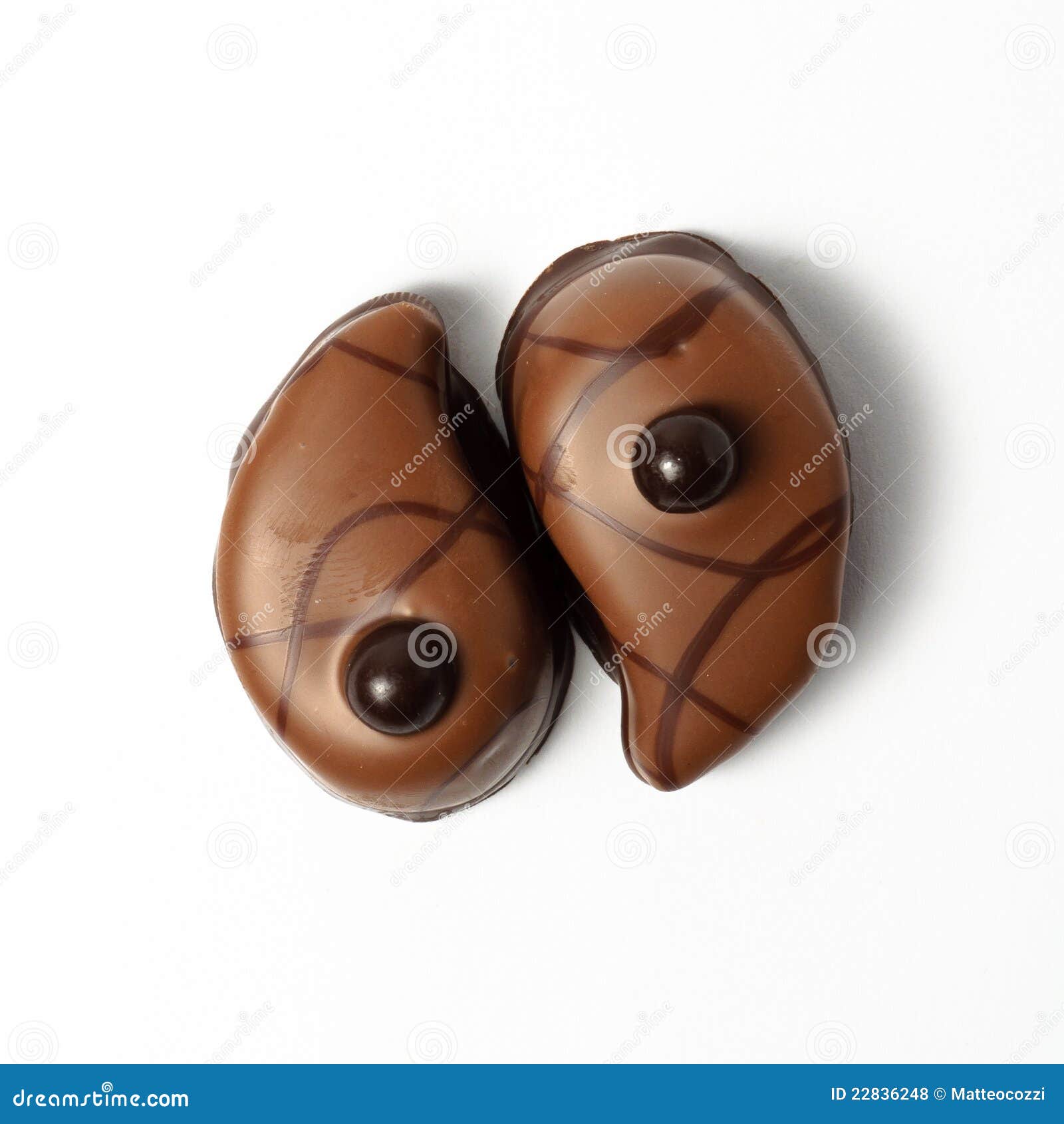 Yin yang chocolates stock photo. Image of macro, mixture - 22836248