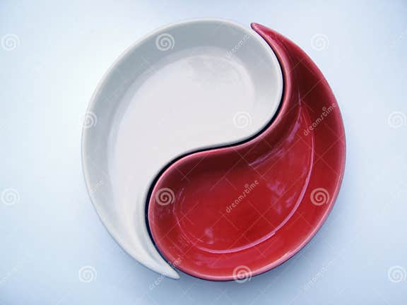 Yin and Yang dishes stock photo. Image of interdependent - 1100436