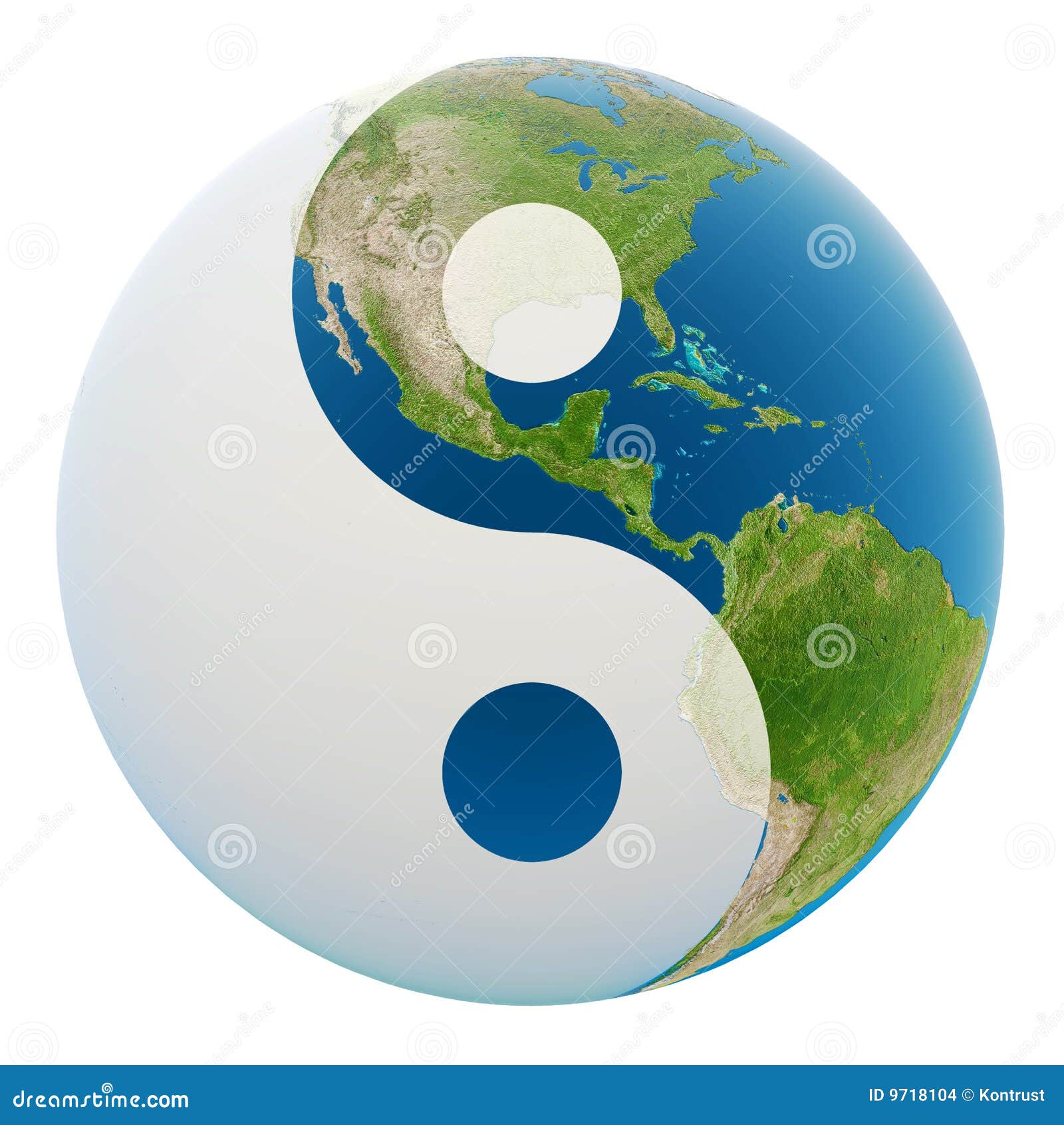 Yin yang earth stock illustration. Illustration of light - 9718104