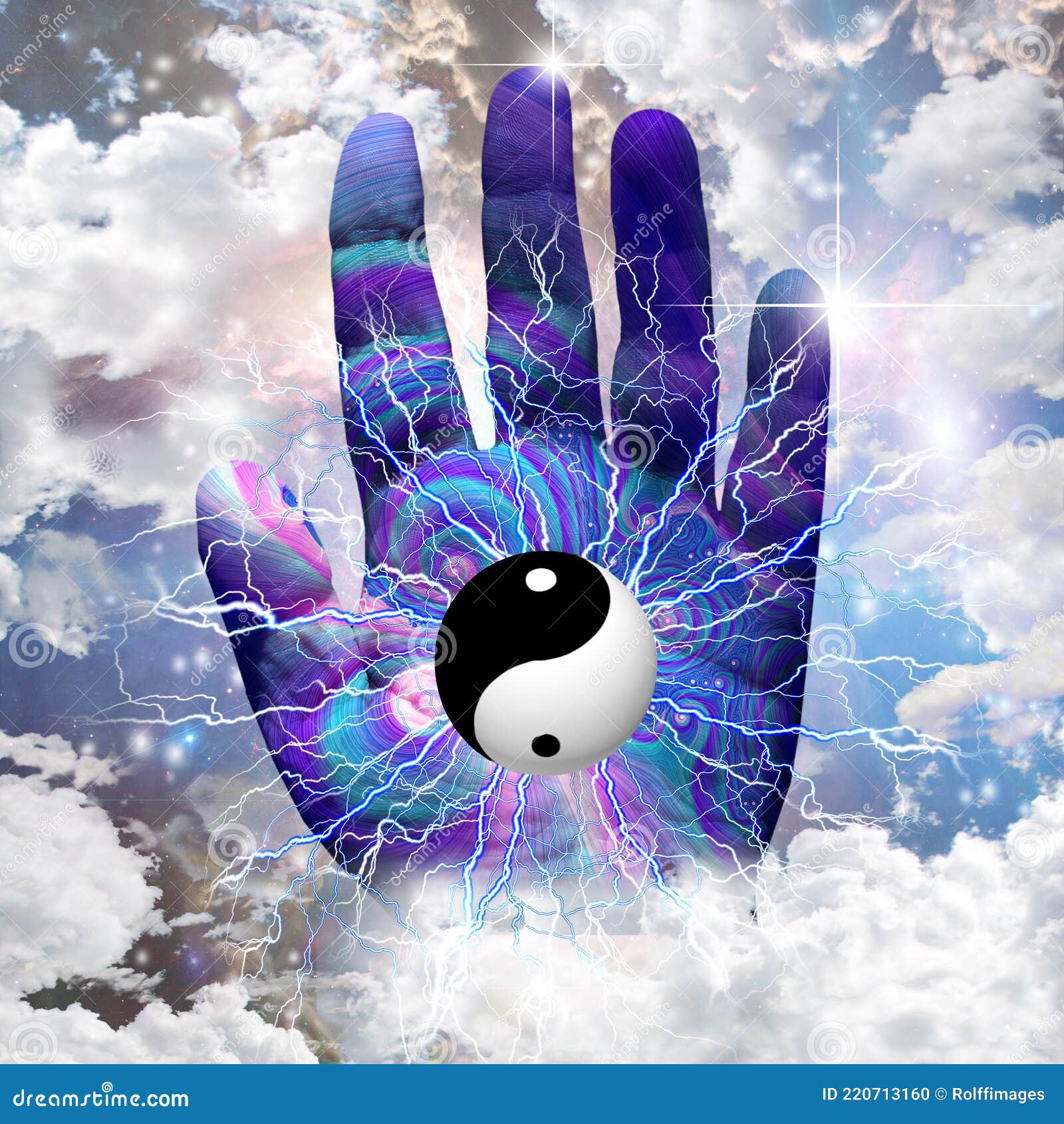 Yin Yang Hand Royalty-Free Stock Photography | CartoonDealer.com #46289783