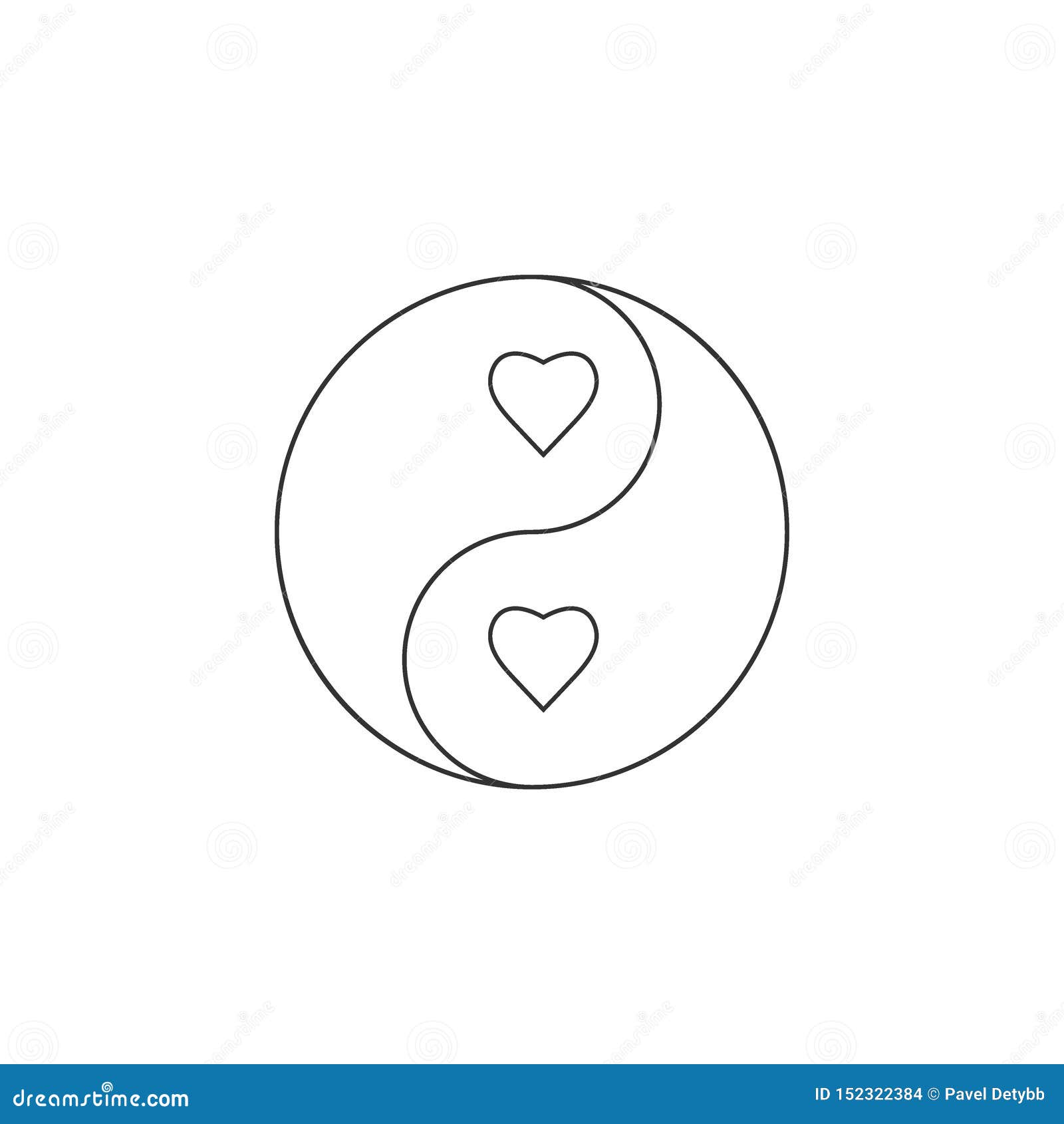 Yin-yang Heart Symbol With Seamless Generated Texture Background ... Yin-yang Heart Symbol With Seamless Generated Texture Background ...