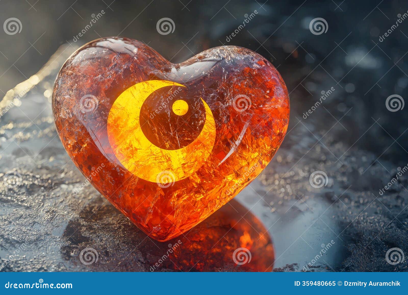 Yin Yang Heart Stone Night Photography: Contrast, Unity, Reflection ...