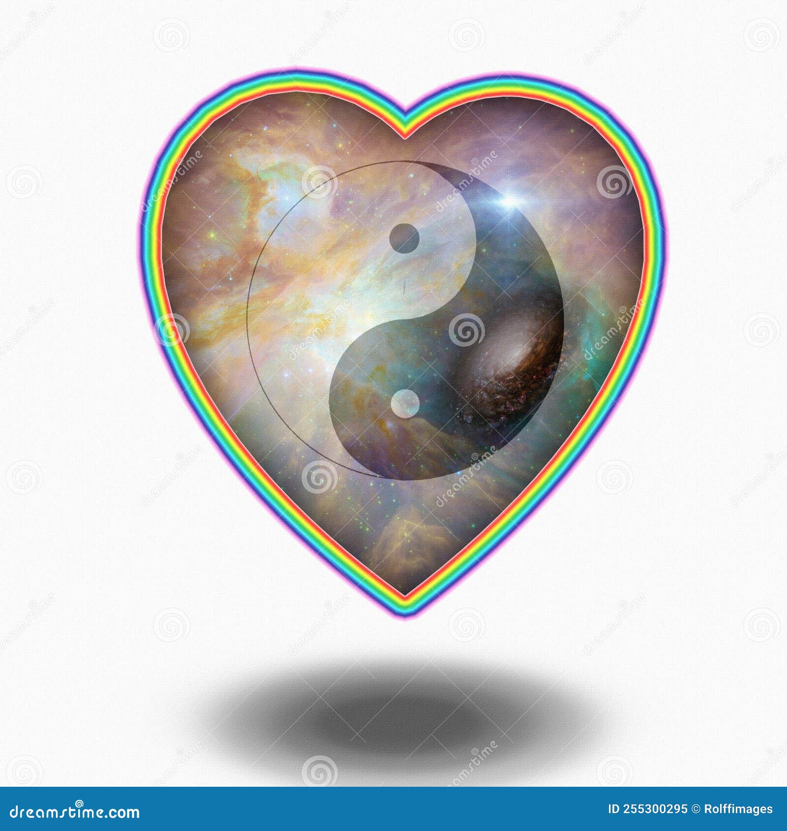 Yin-yang Heart Symbol With Seamless Generated Texture Background ... Yin-yang Heart Symbol With Seamless Generated Texture Background ...