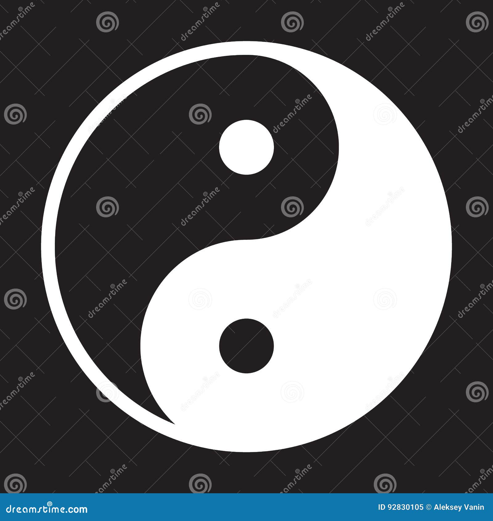 Yin and Yang Icon, Vector Illustration. Stock Vector - Illustration of ...