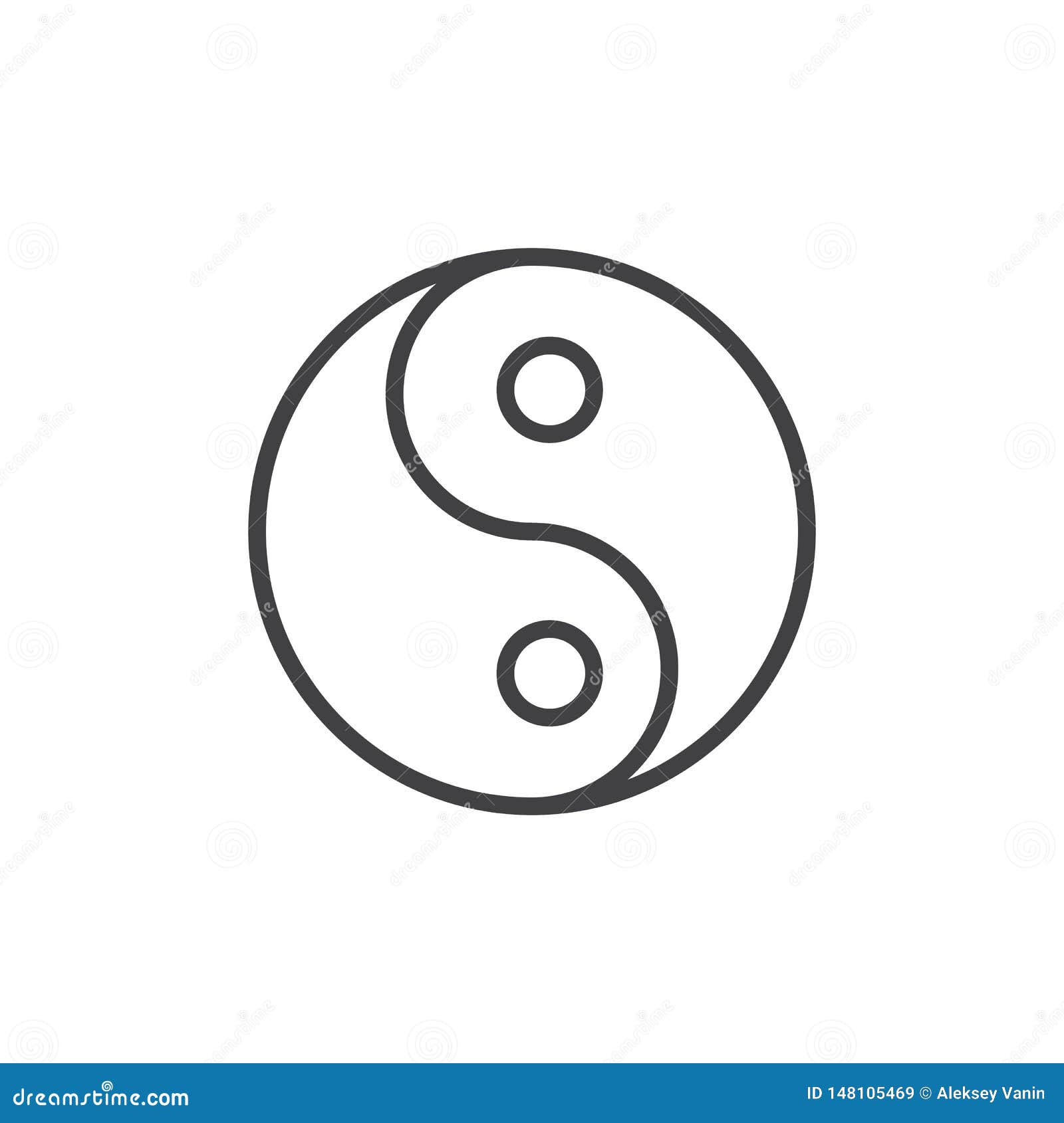 Yin Yang line icon stock vector. Illustration of balance - 148105469 Yin Yang line icon stock vector. Illustration of balance - 148105469
