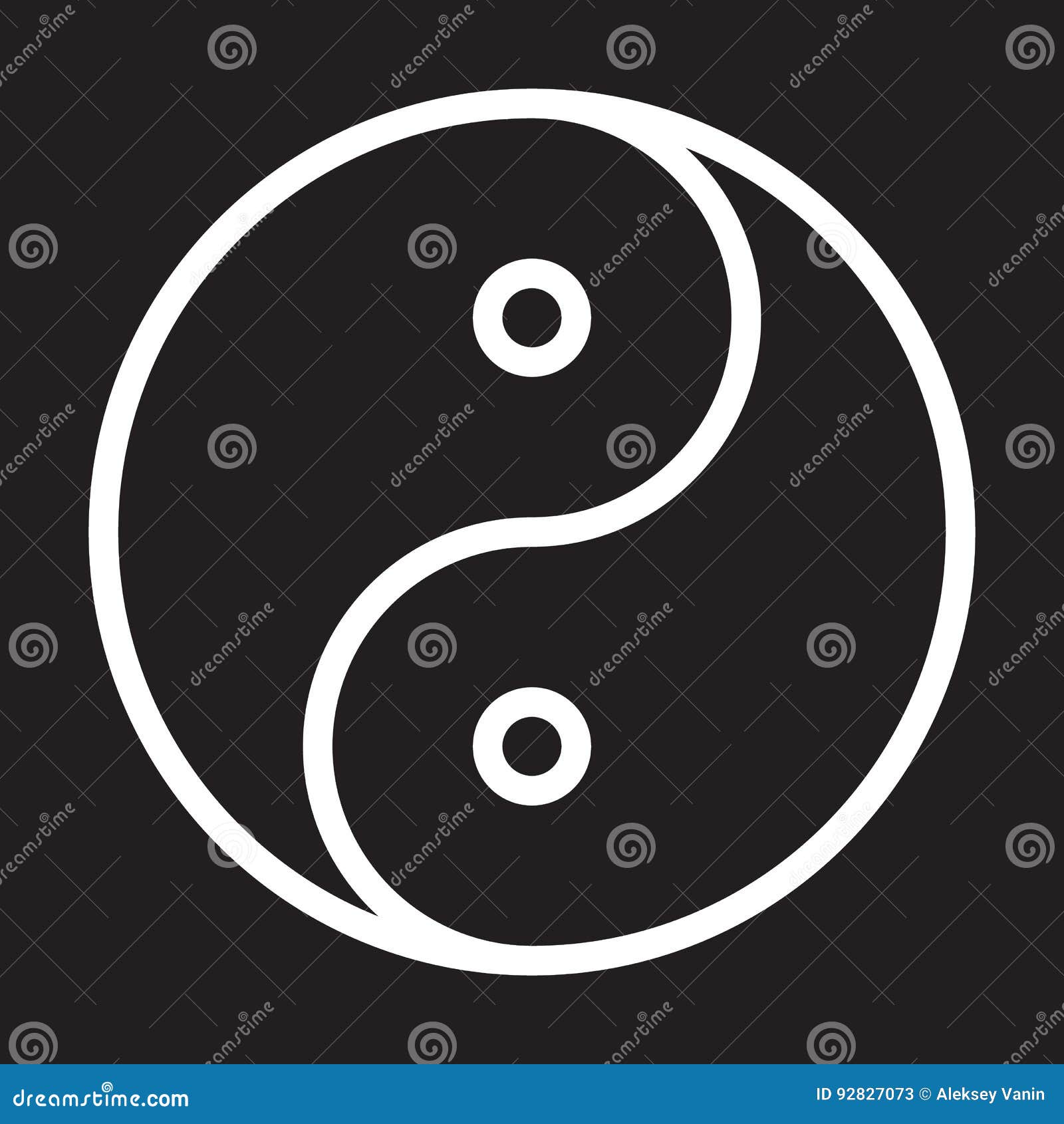 Yin Yang Line Illustration Colored Icon. Signs And Symbols Can Be Used ...