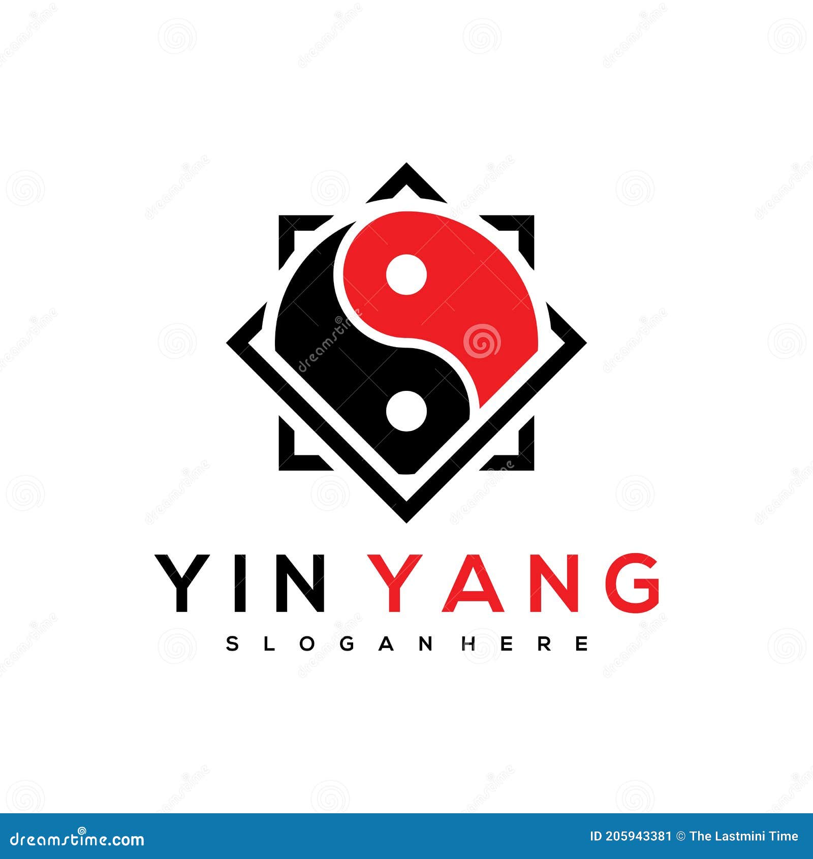 Yin yang logo design stock vector. Illustration of brand - 205943381