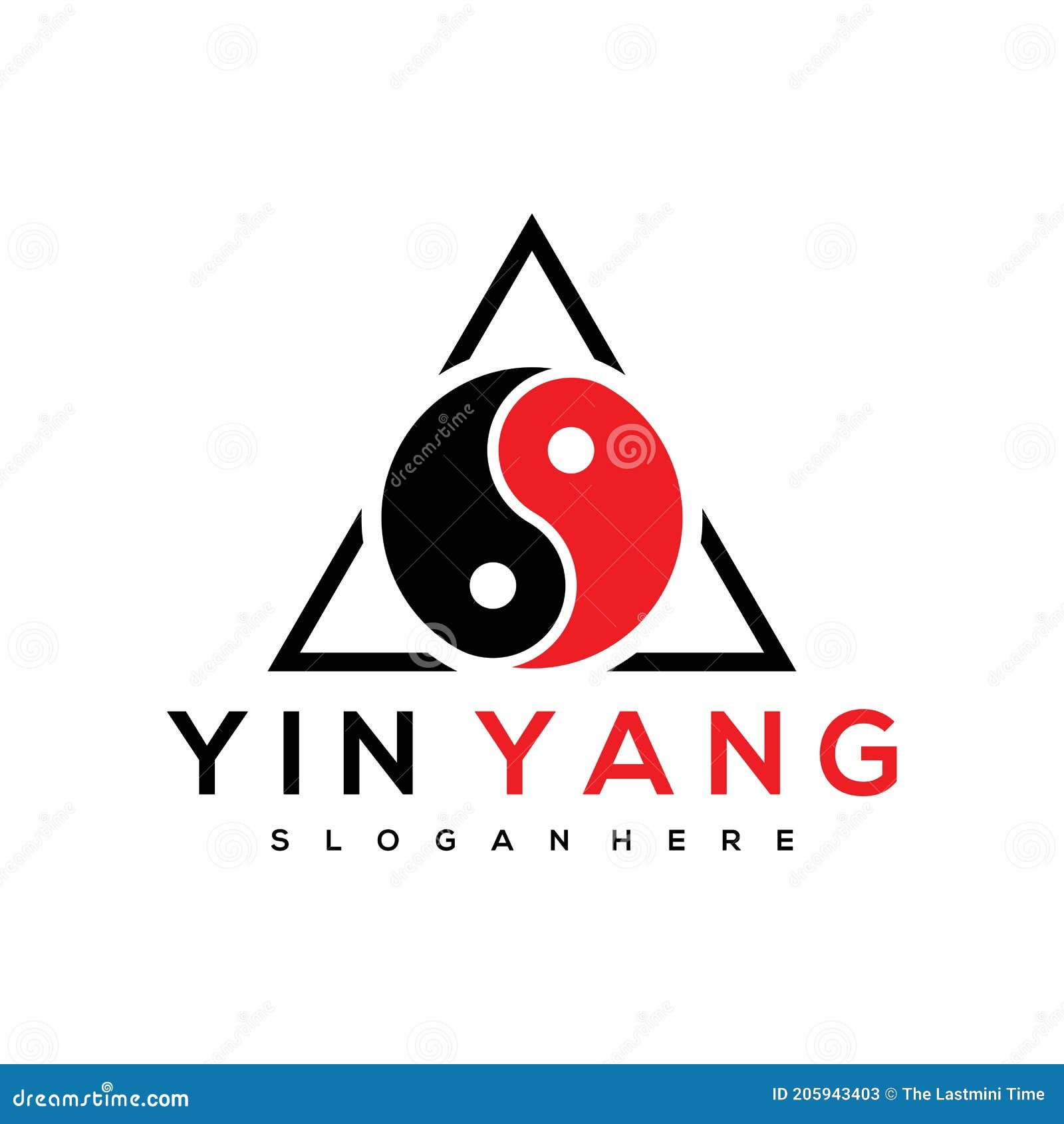 Yin yang logo design stock vector. Illustration of modern - 205943403