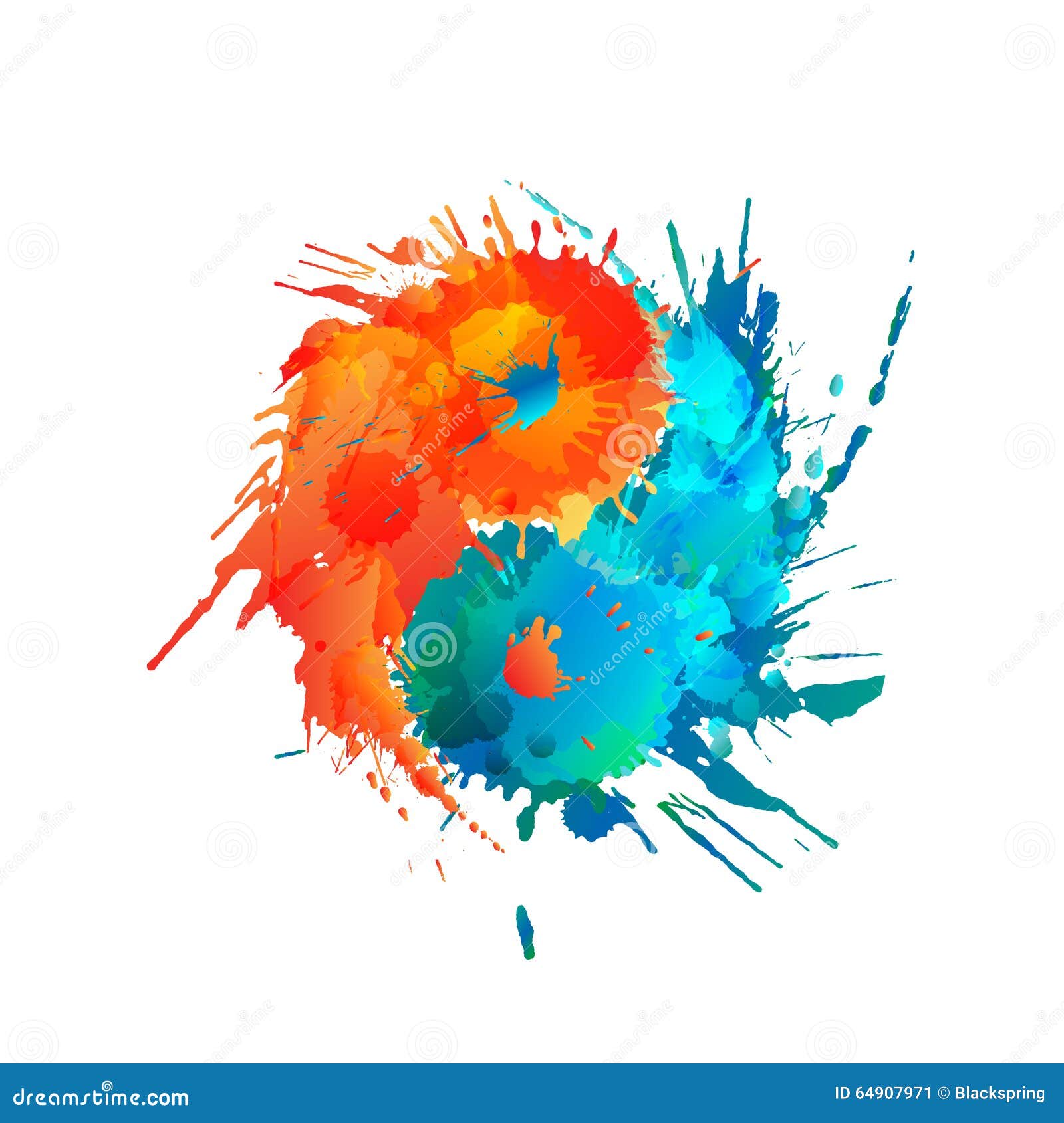 Yin Yang Art Colorful Logo And Icon Design Illustration Wood Texture ...