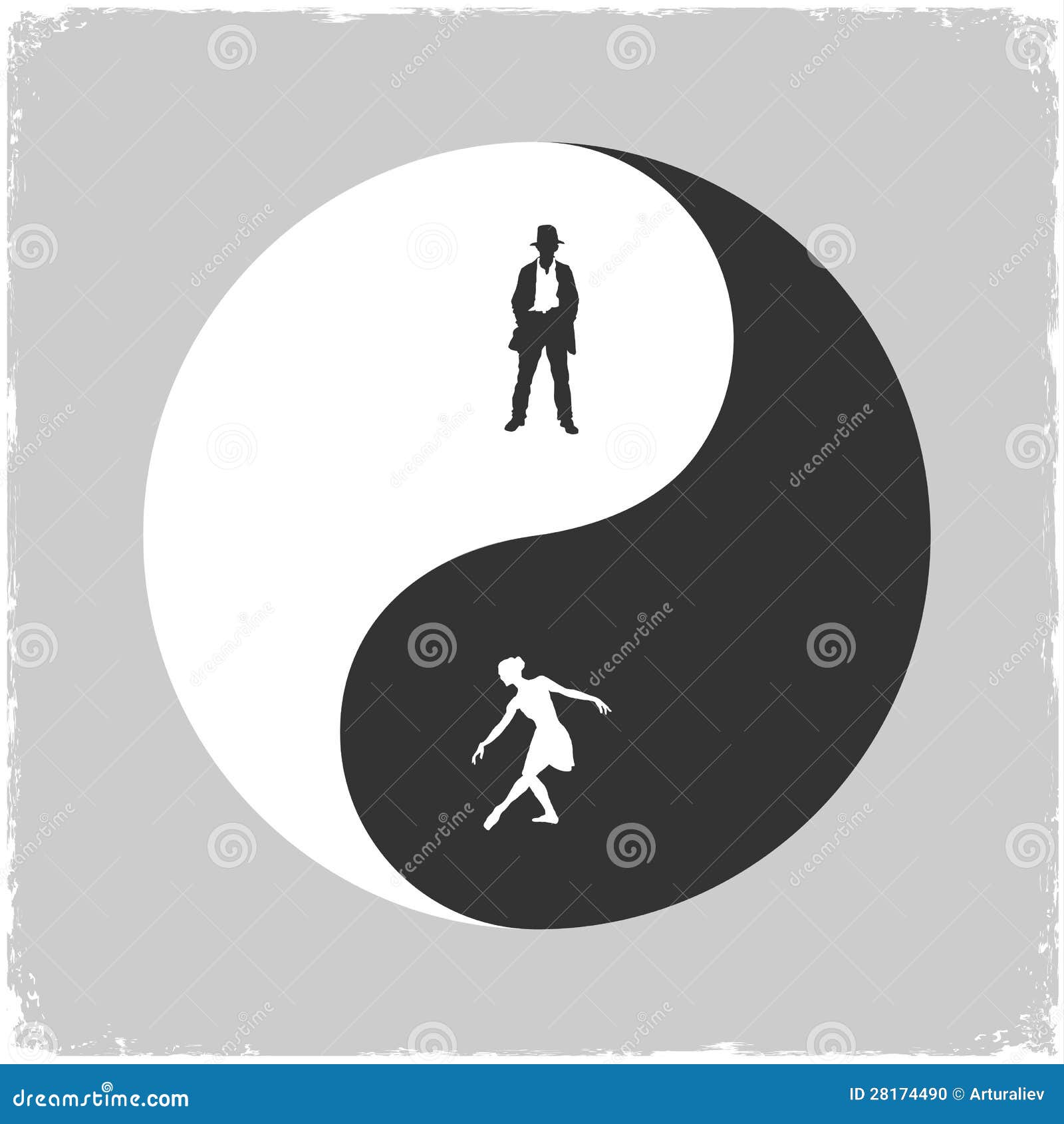 Yin Yang Male And Female Symbol Stock Vector Image 28174490