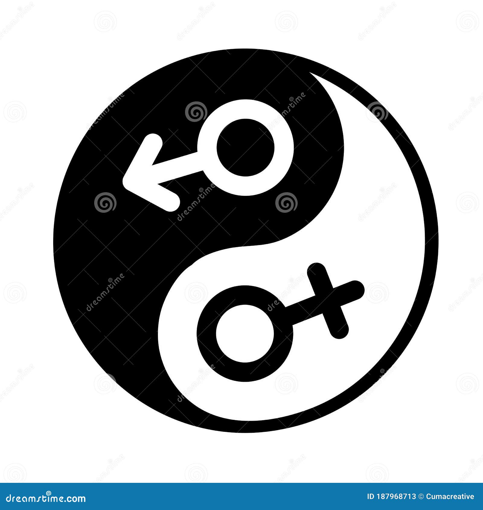Yin And Yang Male And Female Stock Vector Illustration Of Japan Meditation 187968713