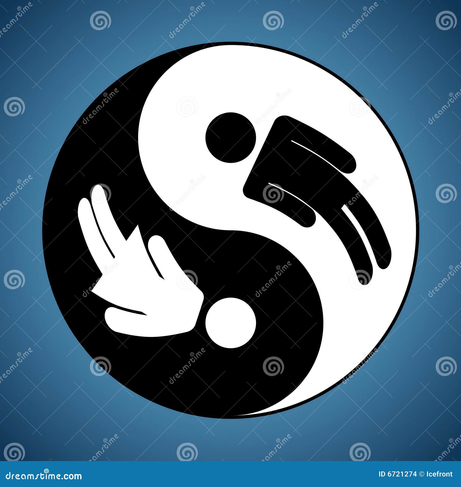 Yin & Yang - Man & Woman Stock Vector - Illustration of black, culture ...