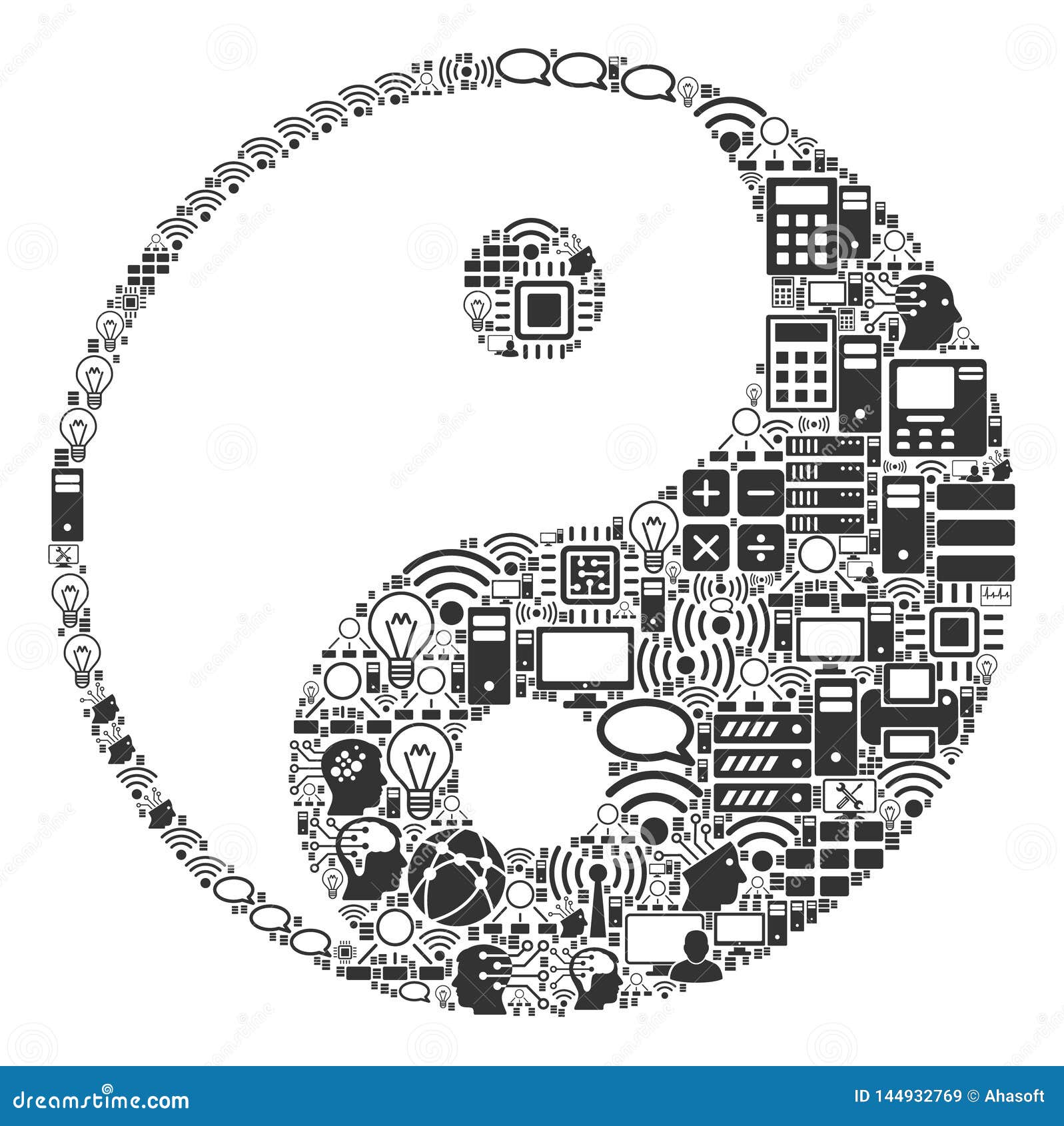 Yin Yang Mosaic Icon for BigData and Computing Stock Vector ... Yin Yang Mosaic Icon for BigData and Computing Stock Vector ...
