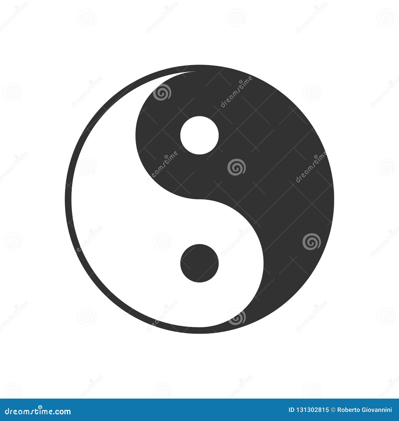 Yin and Yang Outline Flat Icon on White Stock Vector - Illustration of ... Yin and Yang Outline Flat Icon on White Stock Vector - Illustration of ...