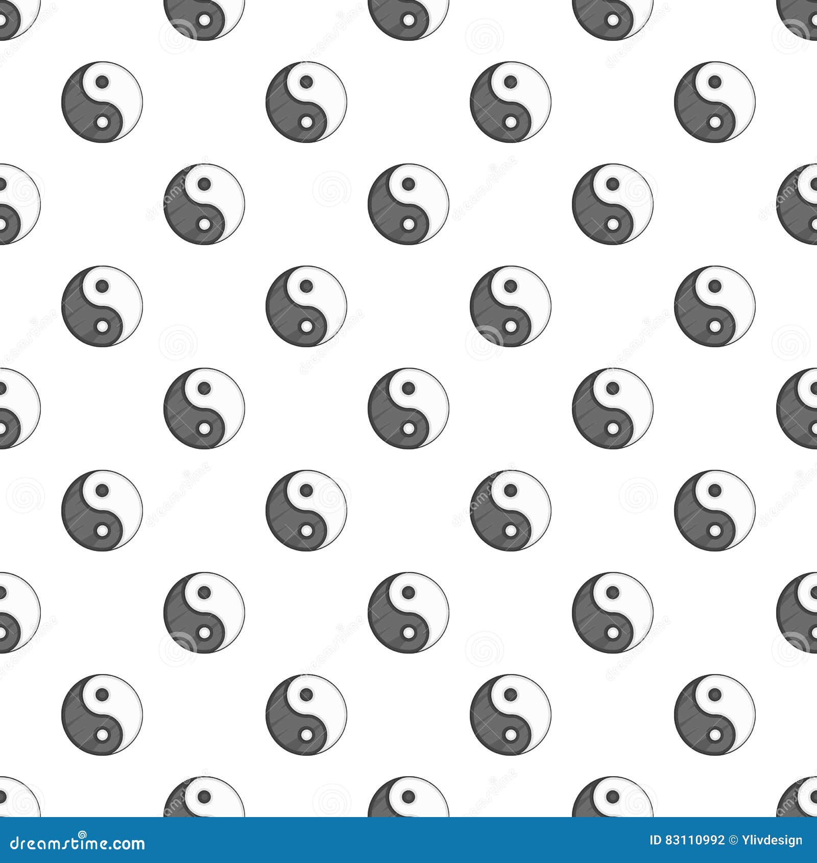 Yin Yang Two Pattern Symbol Vector Illustration | CartoonDealer.com ...